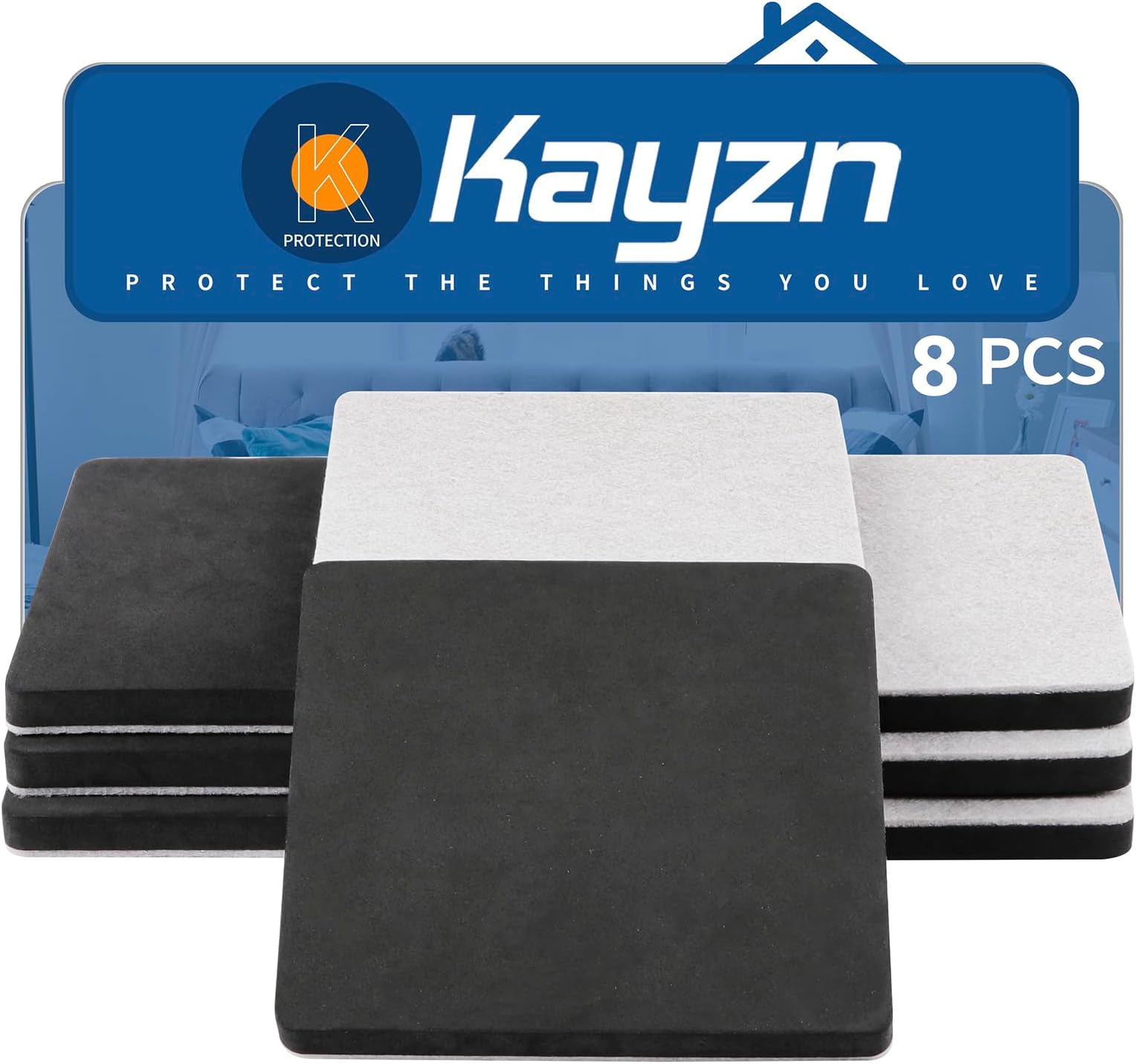 Amazon.com: Liyic 20 Pack 3in.Square Felt Sliders for Hard Surfaces ...