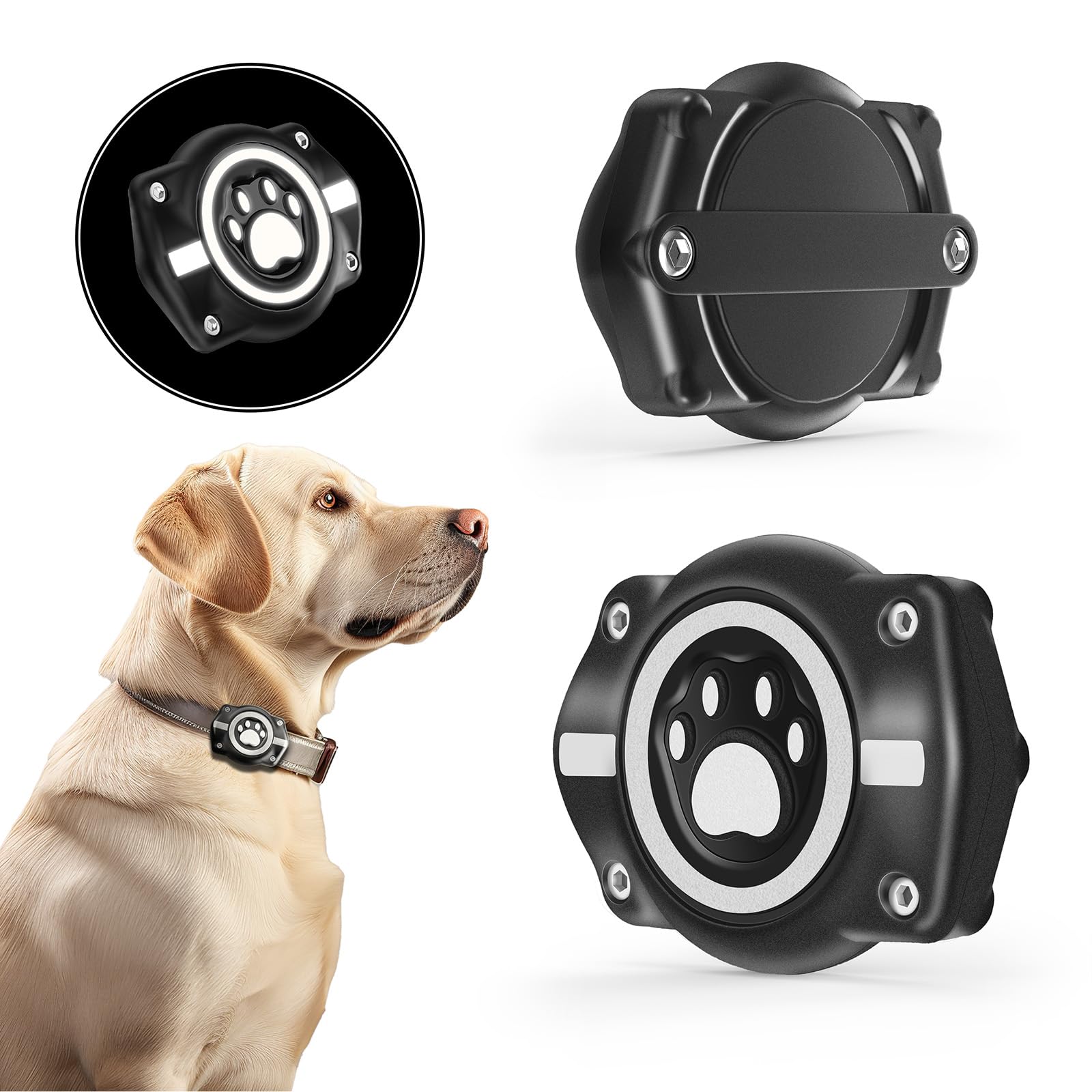 Snapklik.com : Odokele AirTag Dog Collar Holder, 100% Waterproof Air ...