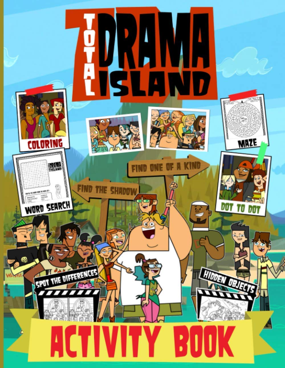 Total Drama Island Activity Book Anxiety Maze Word Search Dot ...