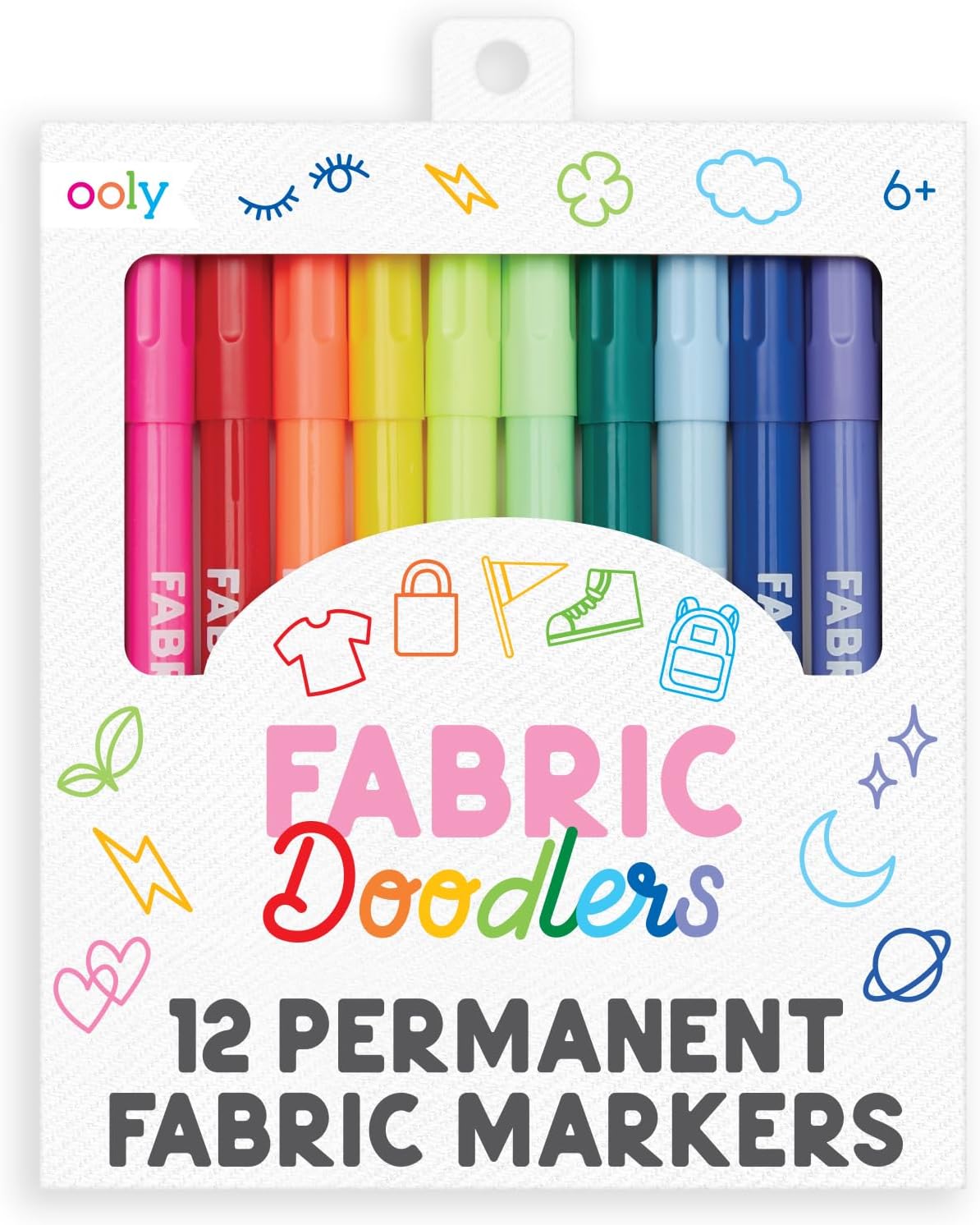 Amazon.com: Crayola Fabric Markers, At Home Crafts for Kids, Fine Tip ...
