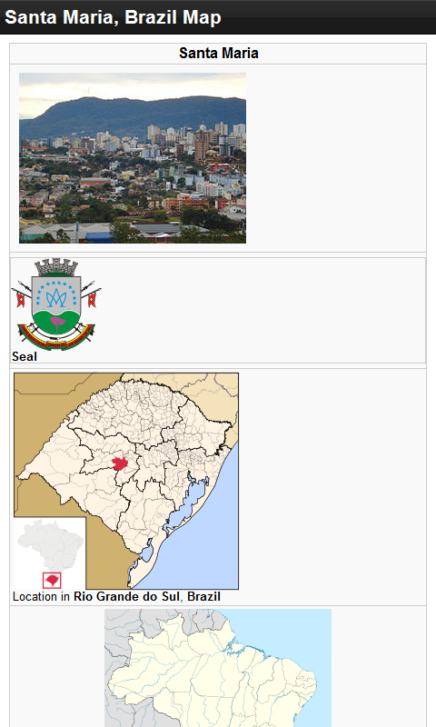 Santa Maria, Brazil Offline Map: PLACE STARS:Amazon.com:Appstore for ...