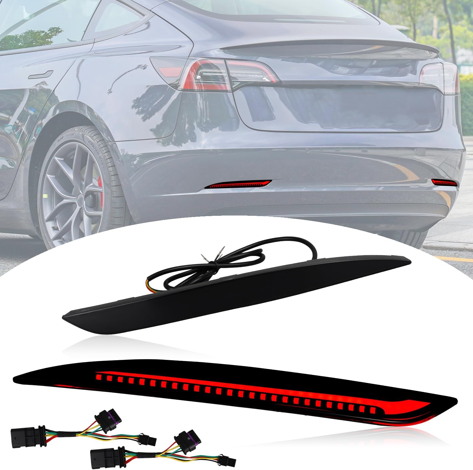 Amazon.com: iJDMTOY Dark Red Lens Full LED Bumper Reflector Lights ...