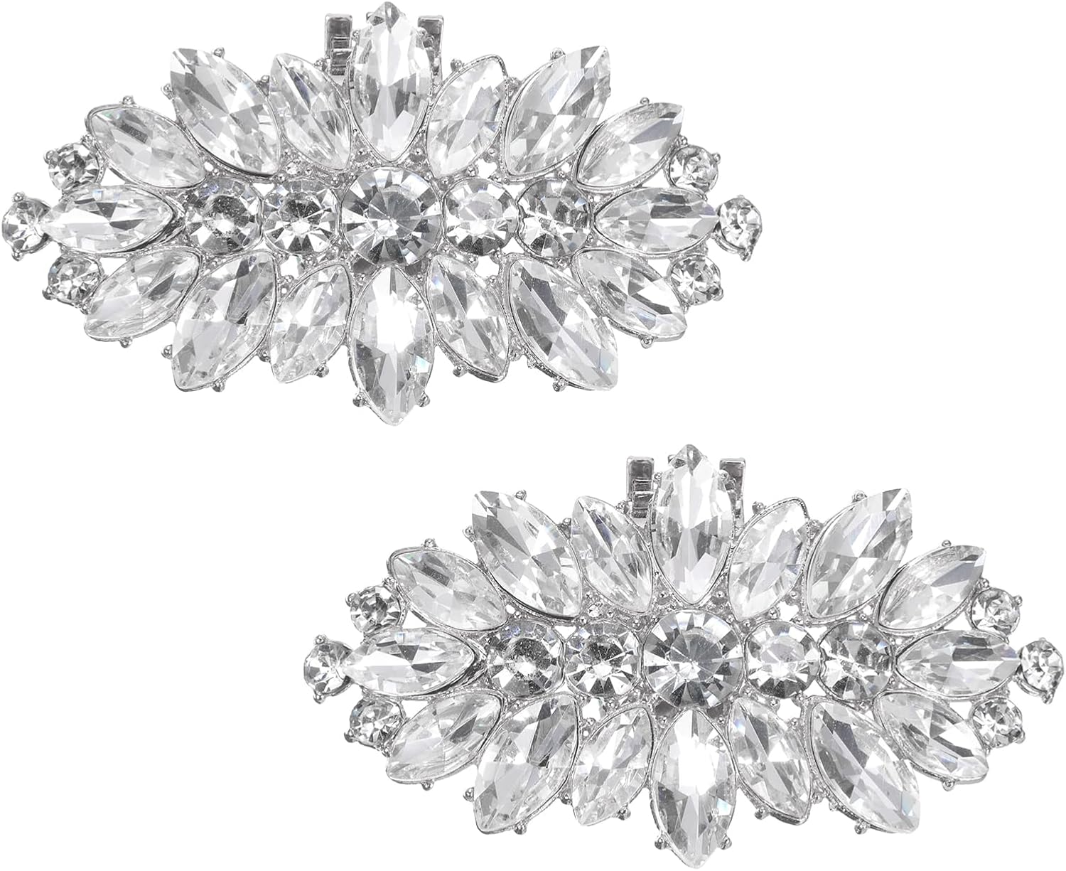 Amazon.com: uxcell 2pcs Rhinestone Shoe Clips Detachable Elegant Shoes ...