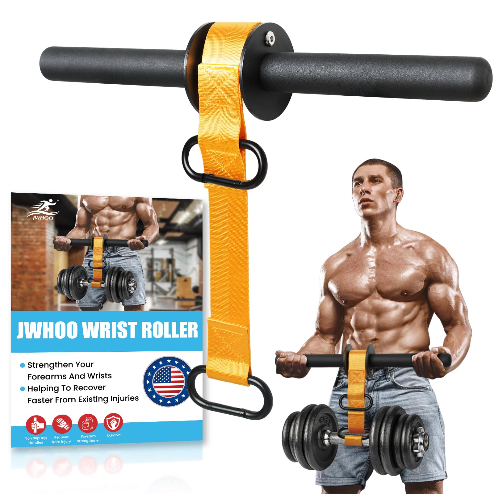 Amazon.com: JWHOO Wrist Roller Forearm Blaster Strengthener - Durable ...
