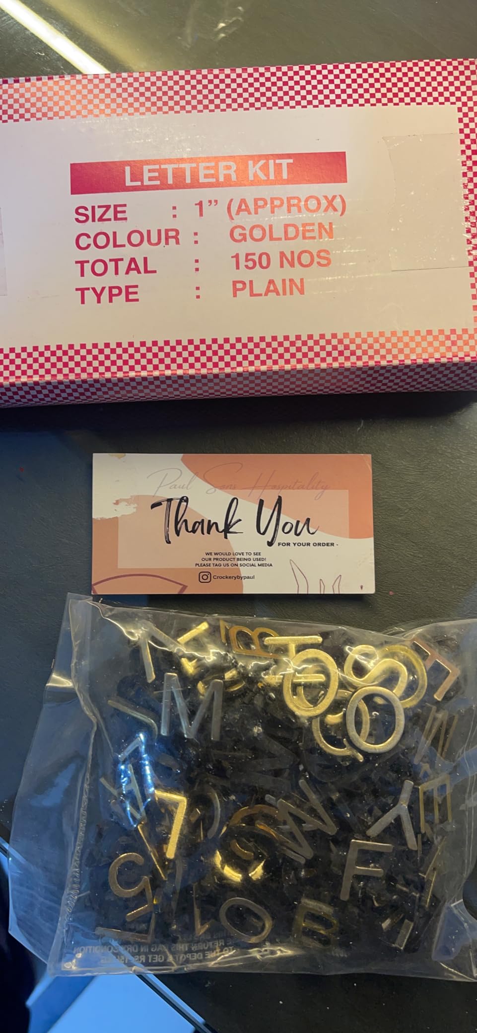 Paulsons Hospitality Welcome Board Letters Kit Golden 1" (24mm) (Pack ...