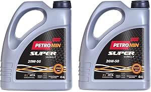Petromin Engine Oil 20W-50 Ultra7 4L - Semi Synthetic - Pack Of 2: Buy ...