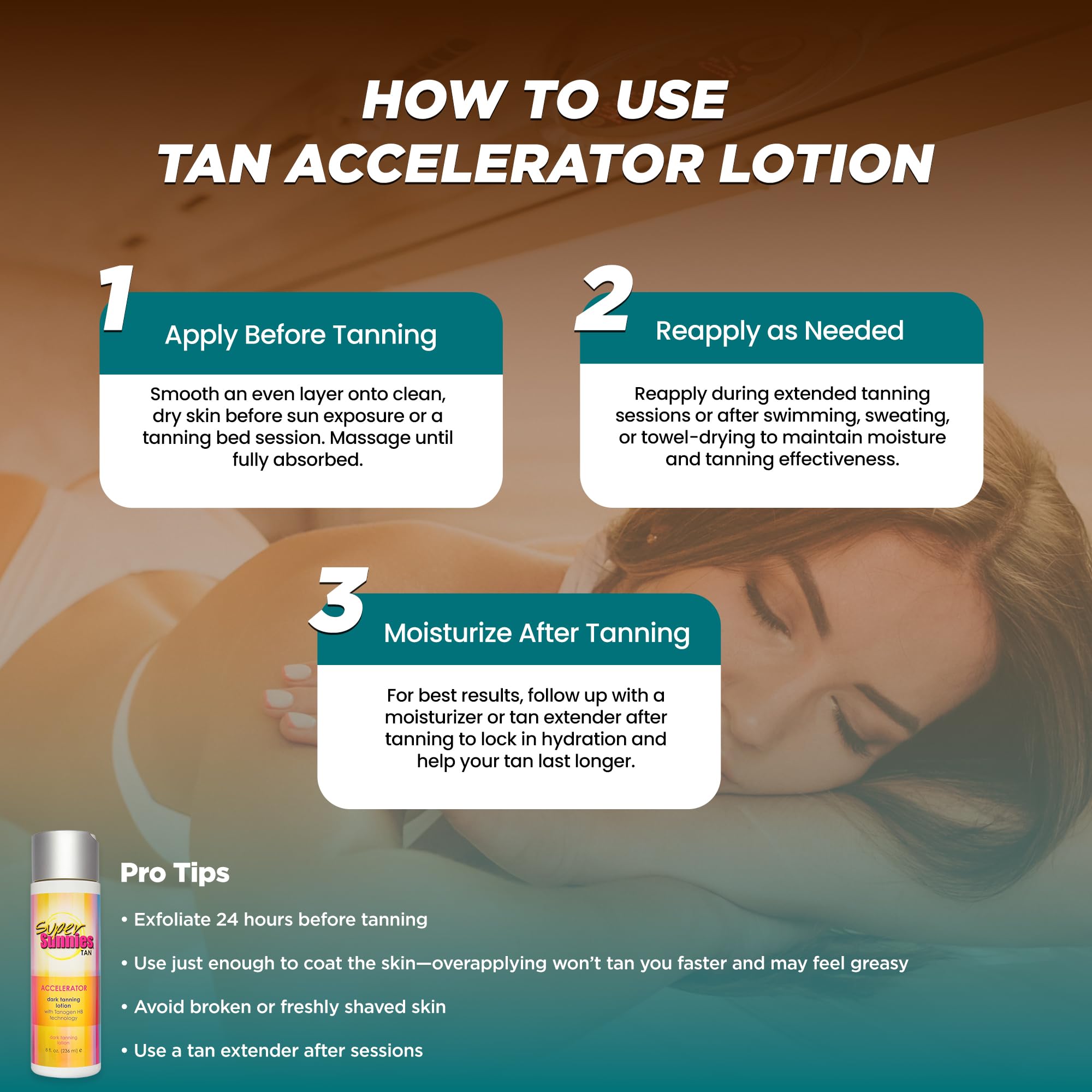 Snapklik.com : Super Sunnies Tan Accelerator For Outdoor And Indoor Tanning