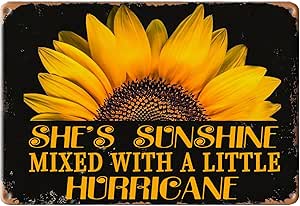 Amazon.com: She is Sunshine Mixed With A Little Hurricane Antique Tin ...