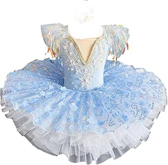 OTMYIGO Vestido de tutú de Ballet Profesional para niñas, Plato para ...