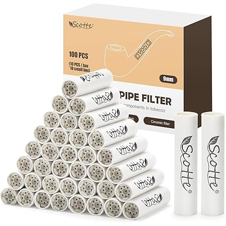 Amazon.com: Scotte Pipe Filters 9mm Activated Carbon Tobacco Pipe ...
