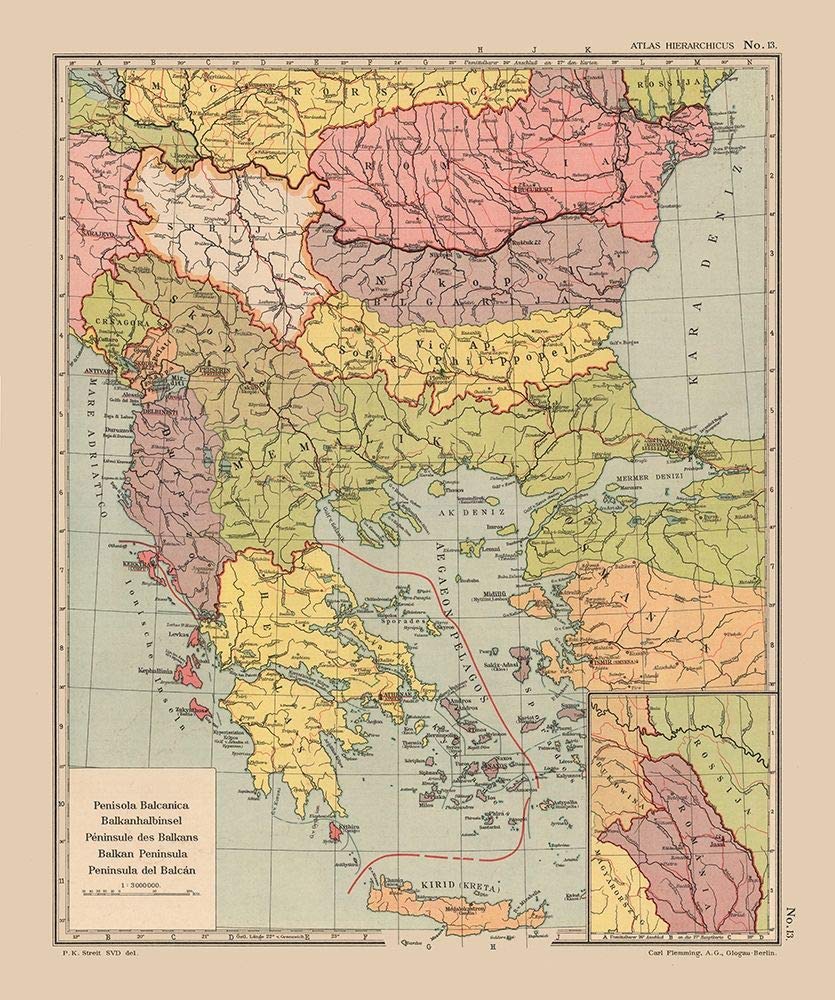 Balkan peninsula europe map