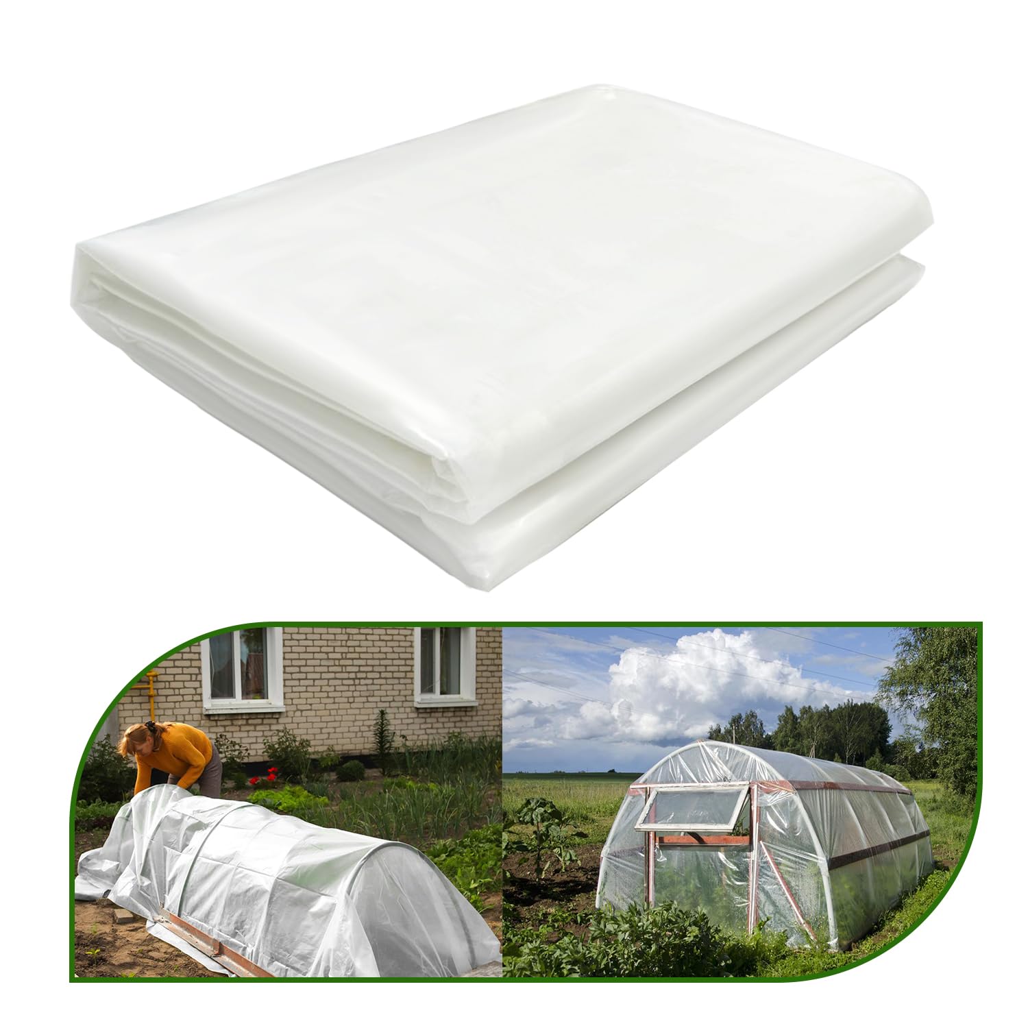 Amazon.com : 6 mil Greenhouse Plastic Sheeting, Clear Greenhouse Film ...