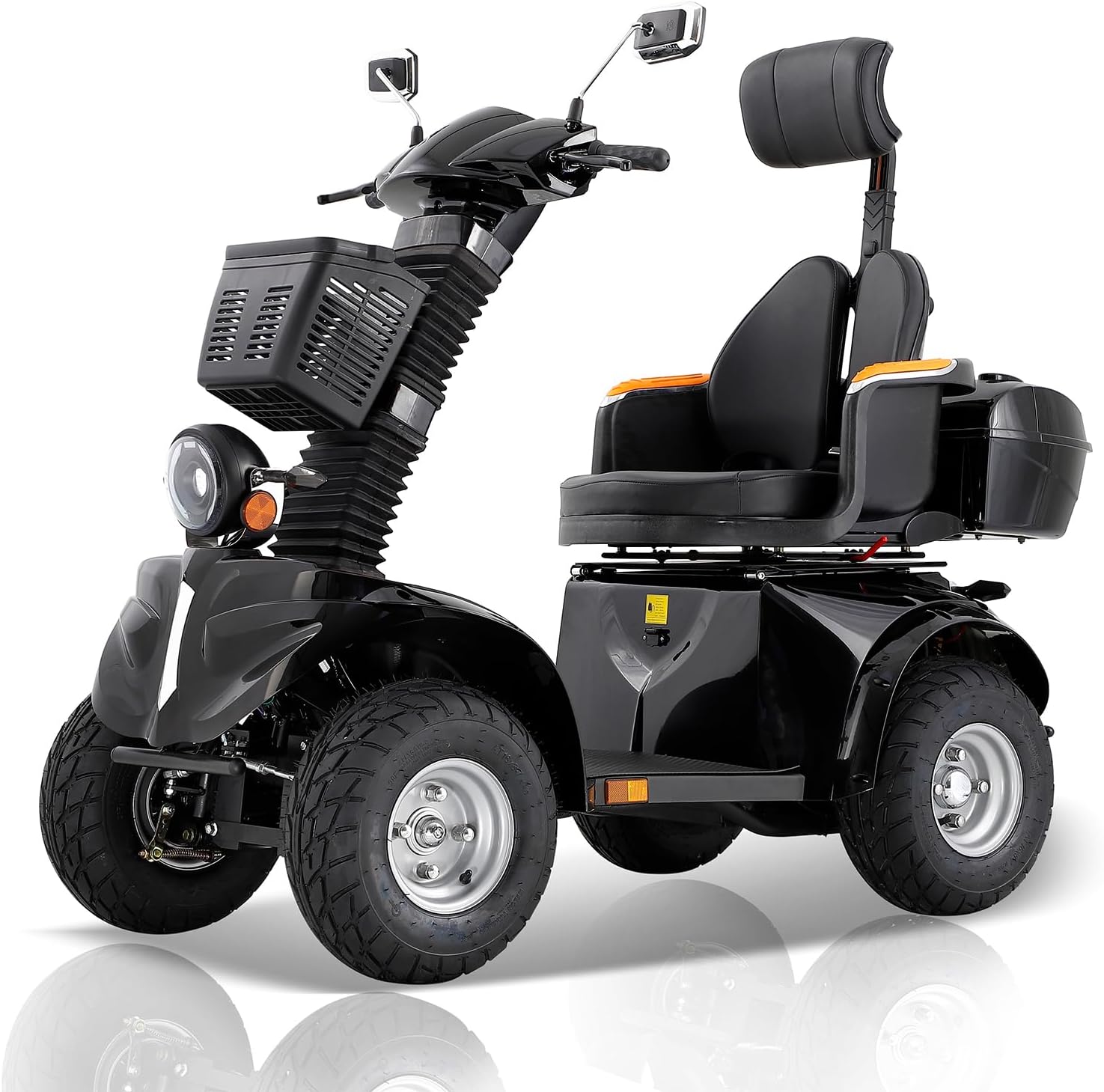 Amazon.com: Fat Big Wide Tires Heavy Duty 4 Wheel Mobility Scooters for ...