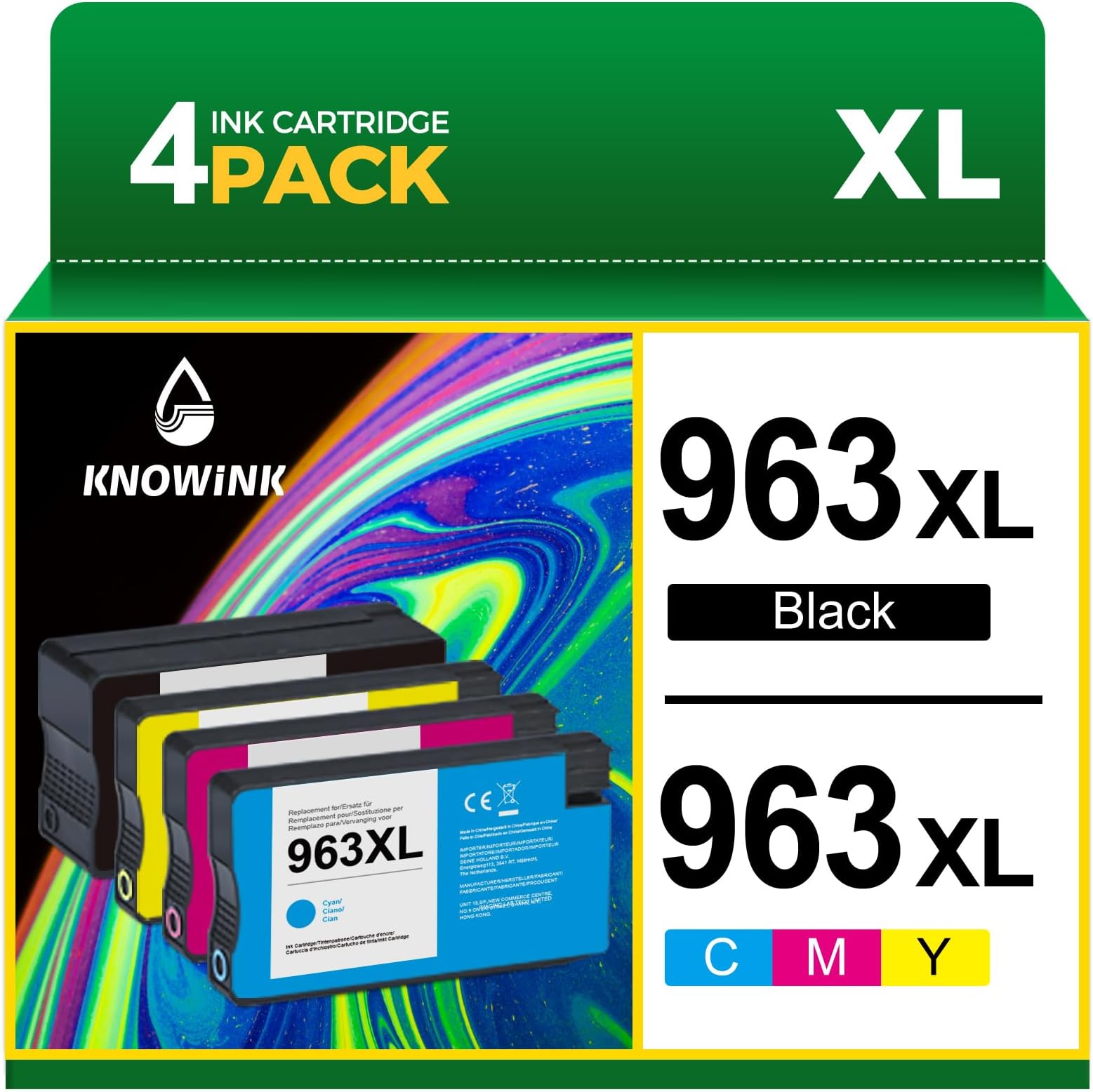 963 XL Multipack di ricambio per HP 963 compatibile con 963XL OfficeJet ...