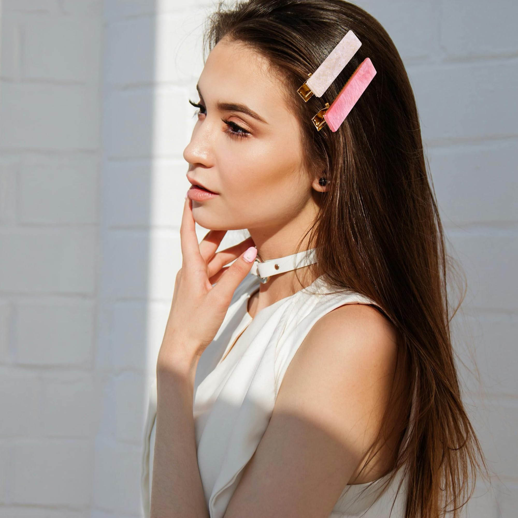 Snapklik.com : Cptots 12 PCS Acrylic Resin Alligator Barrettes For ...