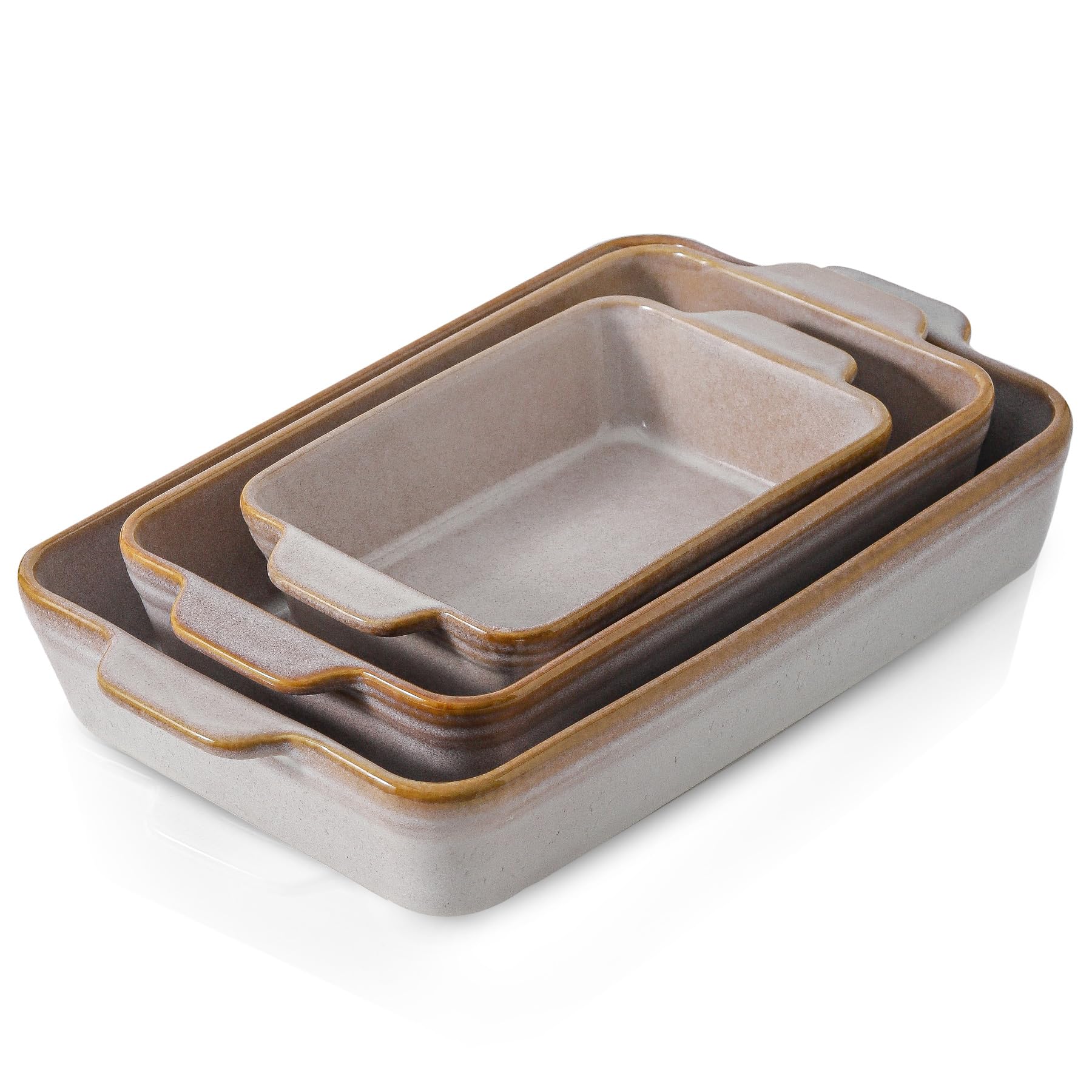 Amazon.com: HVH 9x13 Baking Dish Set, Large Casserole Dishes for Oven ...