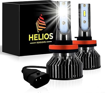 HELIOS H8 / H9 / H11 Headlight Bulbs Led 18000 LM Super Bright Fan ...