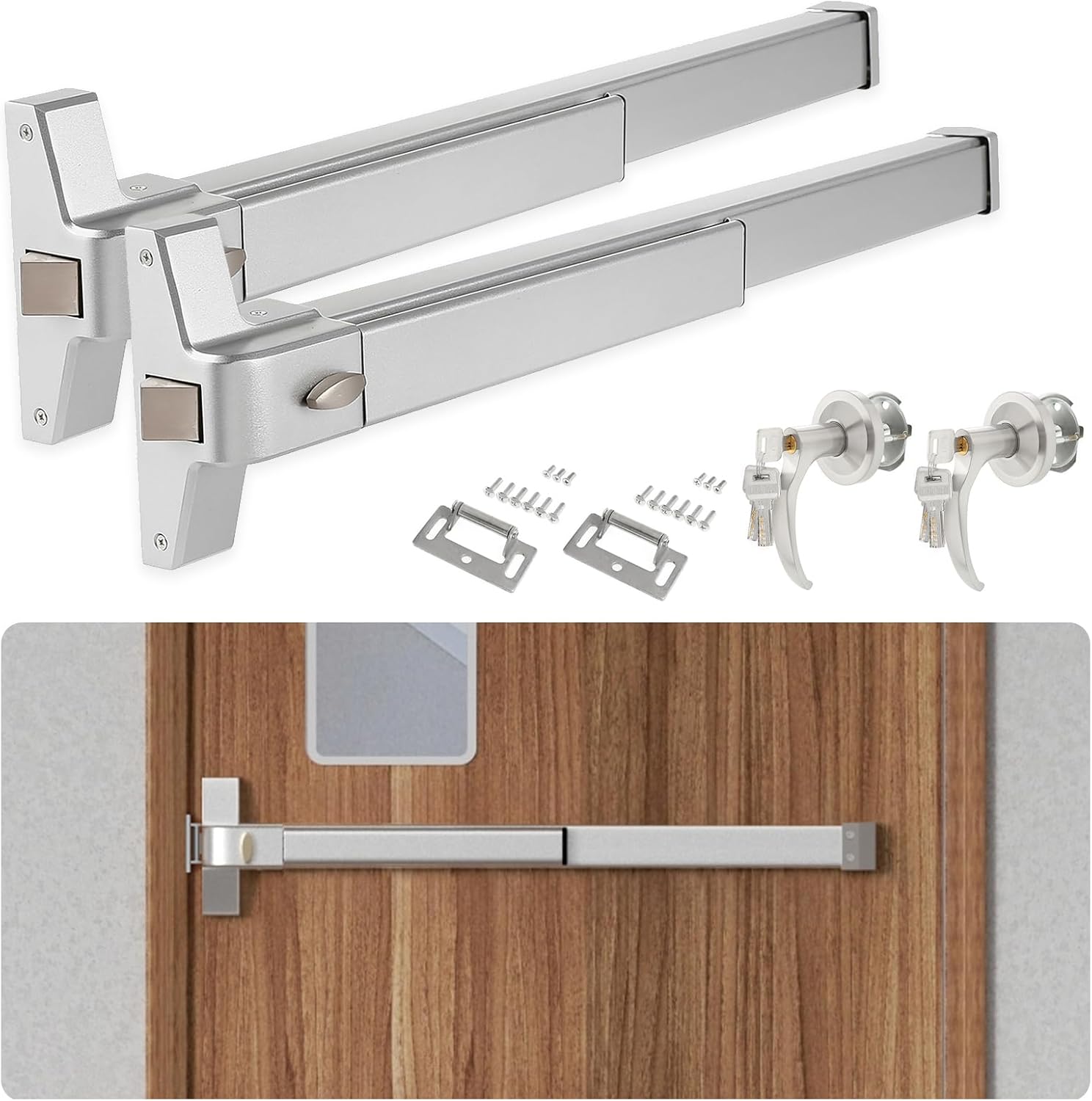 BEAMNOVA 2 Pack 27.5 in Commercial Door Push Bar Panic Exit Device ...