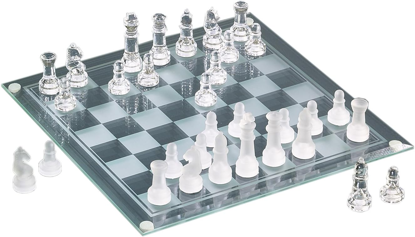 Amazon.com: Fifth Avenue Crystal Chess/Checkers Marble Glass 2-in-1 ...