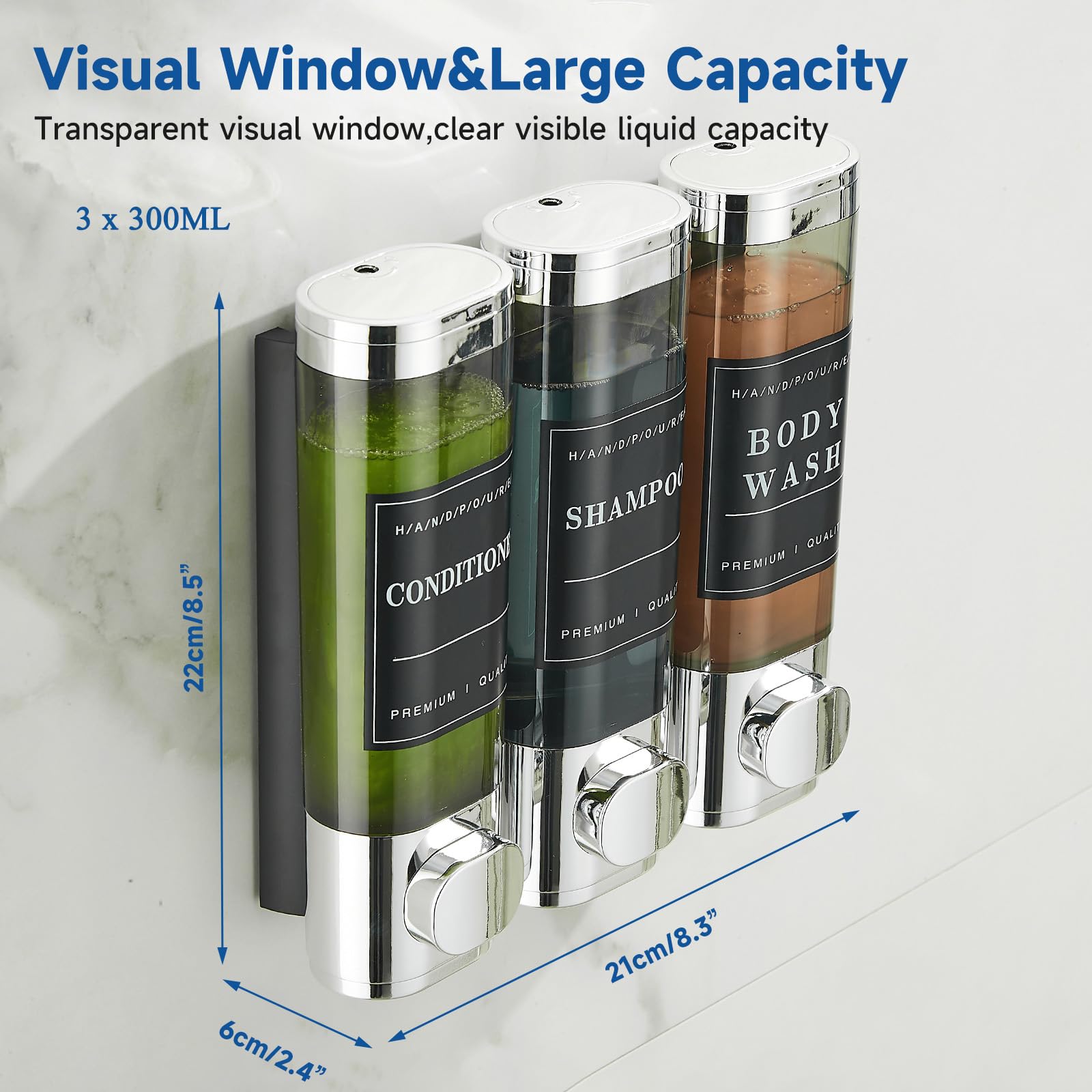 Snapklik.com : Shampoo And Conditioner Dispenser,Unisense Shower Soap ...