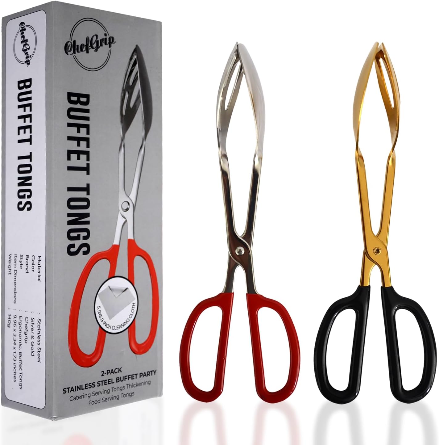 Amazon.com: KEBE 2-PACK Serving Tongs for Buffet Party Catering ...