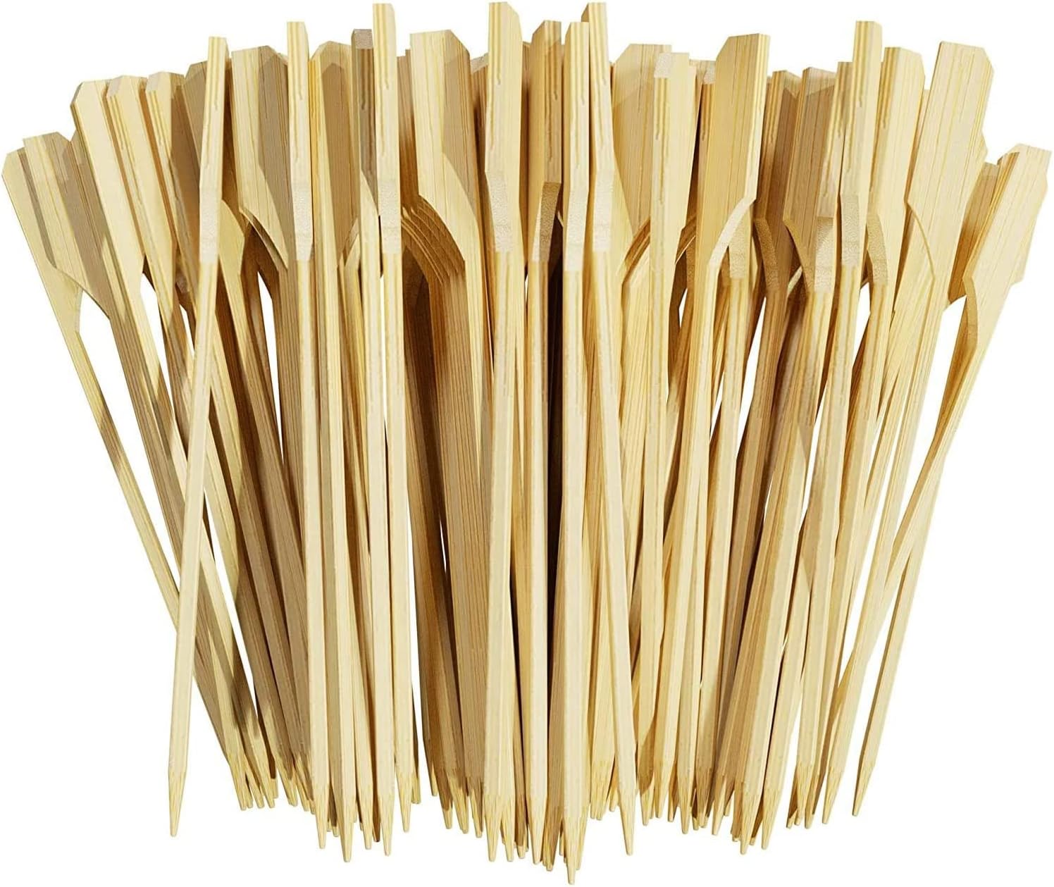 MATANA 250 Pcs Wooden Paddle Skewers, 18cm - Flat Bamboo Sticks ...