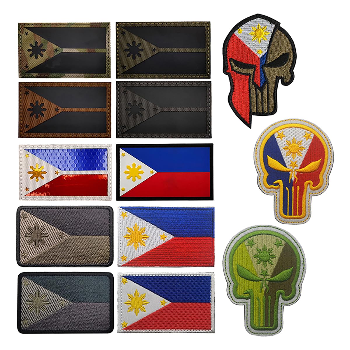 Embroidered Patchwork Iron - On Sewing Patches Proud Filipino Biker ...