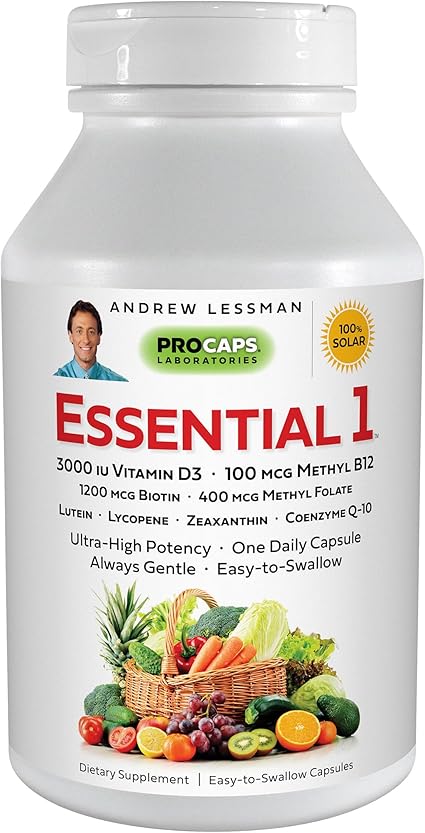 Amazon.com: ANDREW LESSMAN Essential-1 Multivitamin 3000 IU Vitamin D3 ...