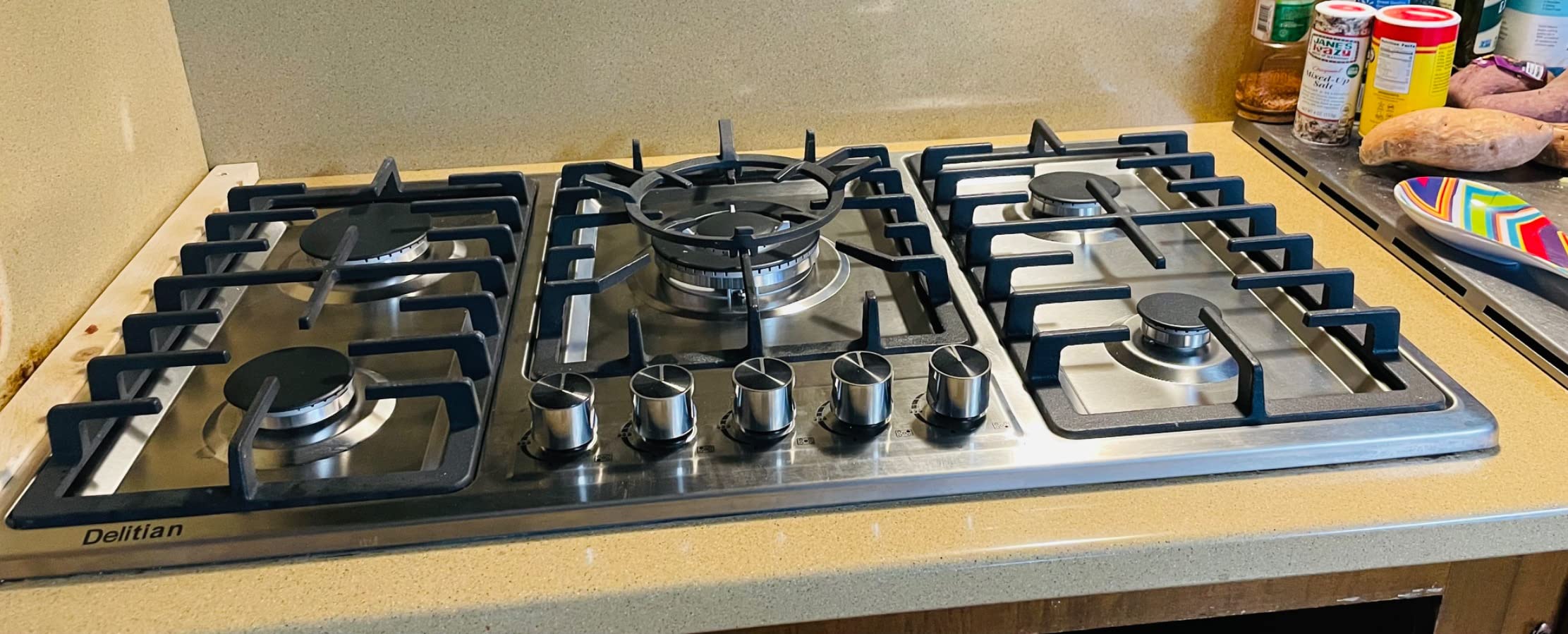 $37/mo - Finance 34 Inch Gas Cooktop DT5809 Built-in Stainless Steel 5 ...
