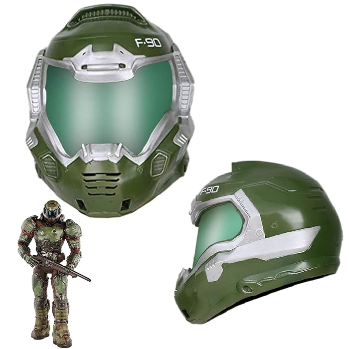 Buy Doom Marine Mask Doom Slayer Deluxe Helmet Doomguy Full Face Mask ...
