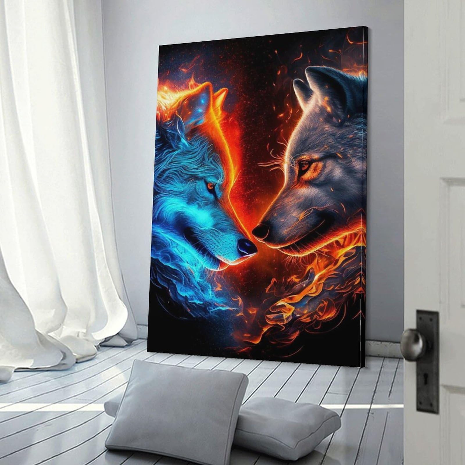 Wolf Paintings Famous Artists Great White Wolf Canvas – Erik The