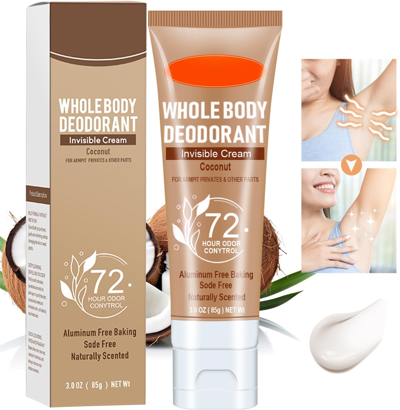 Amazon.com : Dove Whole Body Deo Aluminum Free Invisible Cream ...