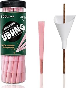 UBUNG CONE, Pack of 100, Pink King Size Pre Rolled Cones with Filters ...