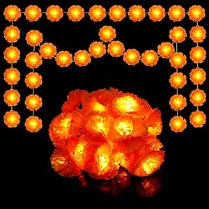 Amazon.com: Golden Associate 2 Pack Light Up Marigold Garlands, 20 Ft ...