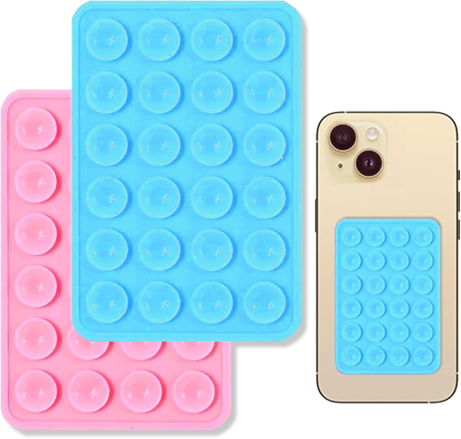 Amazon.com: JaoZuyard 2Pcs Silicone Phone Sticky Grip Hands-Free Sticky ...