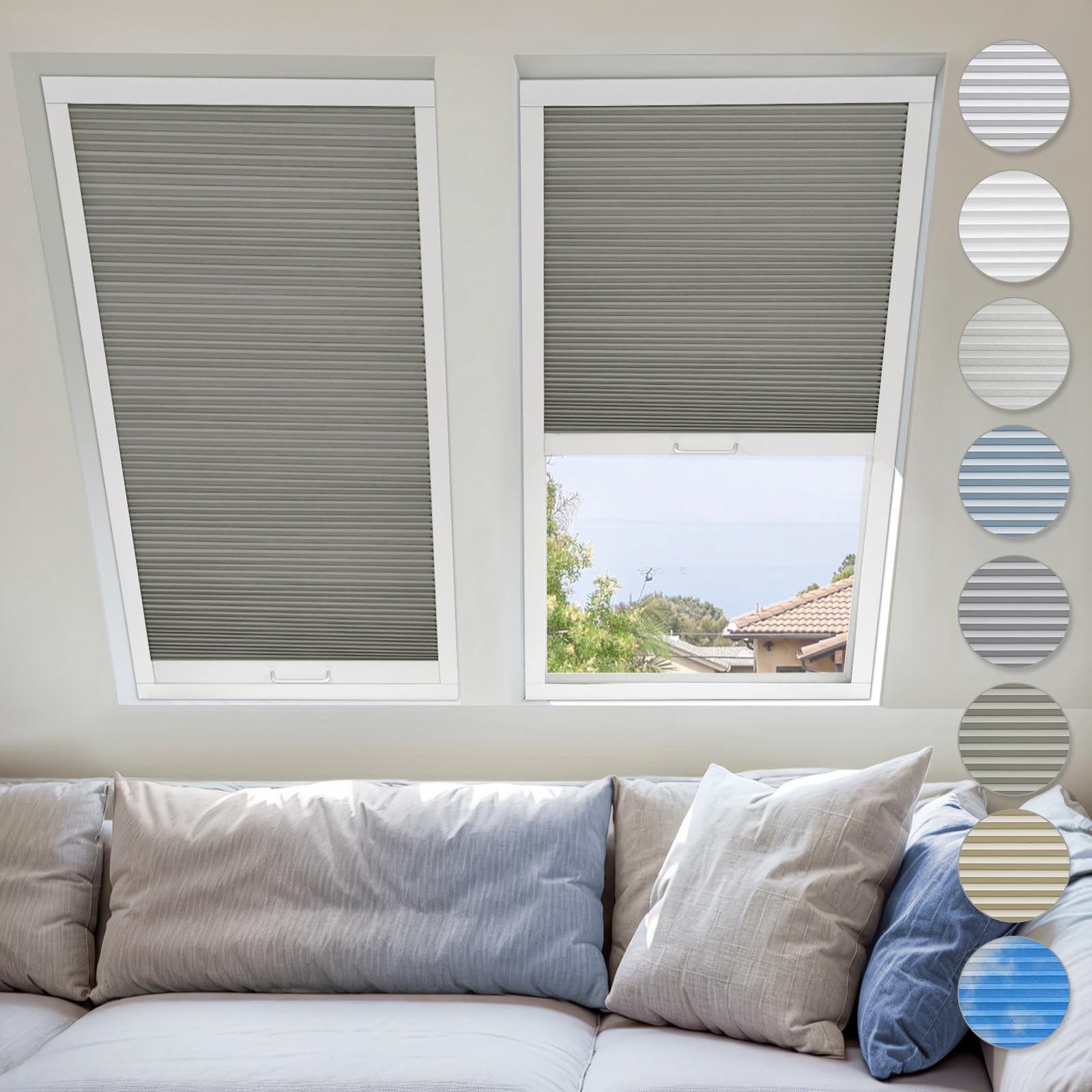 Amazon.com: UrMoon Skylight Shades for Ceiling Window Easy Install ...