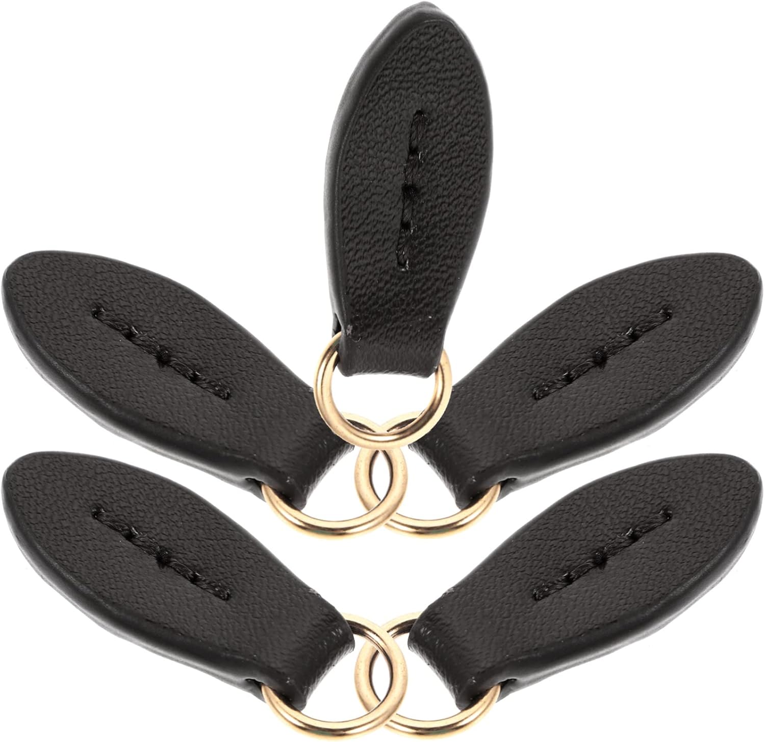 Amazon.com: FAVOMOTO 5 Pack Leather Double-Sided Leaf Shape Zipper ...