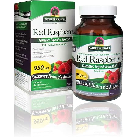 Amazon.com: Nature's Way Red Raspberry Leaves, 900 mg per serving, 100 ...