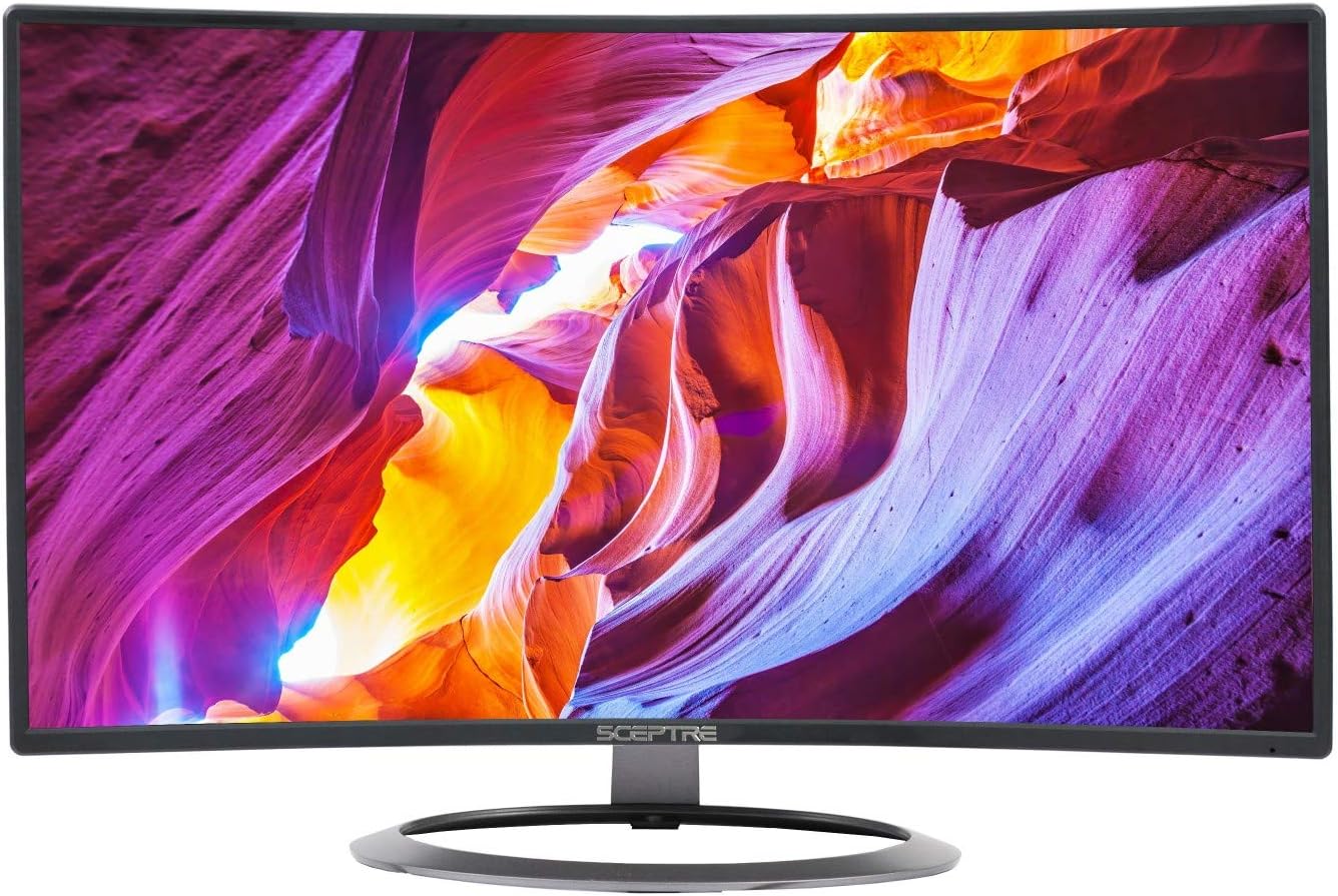 Amazon.com: Sceptre C248W-1920R 24" Curved 75Hz Gaming LED Monitor Full ...