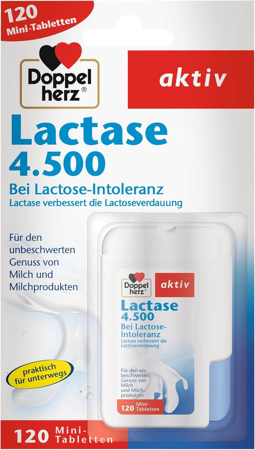 Doppelherz Lactase 4.500 - bei Lactose-Intoleranz - Lactase verbessert ...