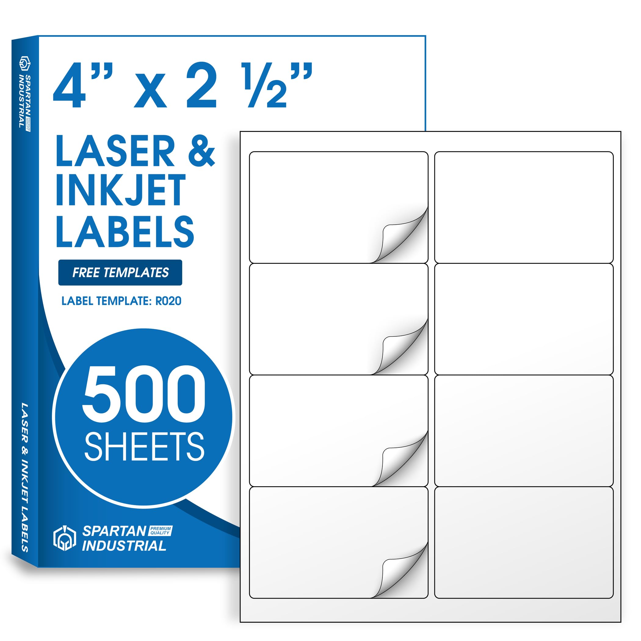 Amazon.com : Spartan Industrial Printable Laser and Inkjet Labels - 4 ...