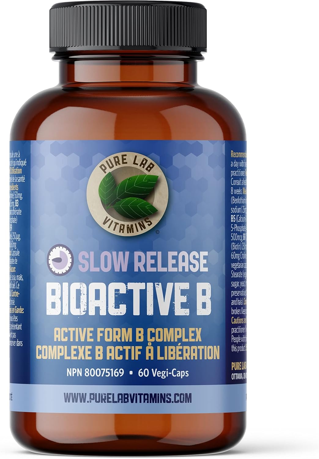 Pure Lab Vitamin | Slow Release Bioactive B Complex | 60 Capsules ...