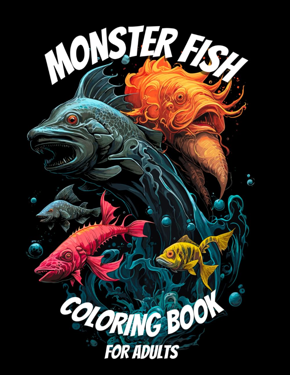 Amazon.com: Monster Fish Coloring Book for Adults: Relaxing Designs of ...