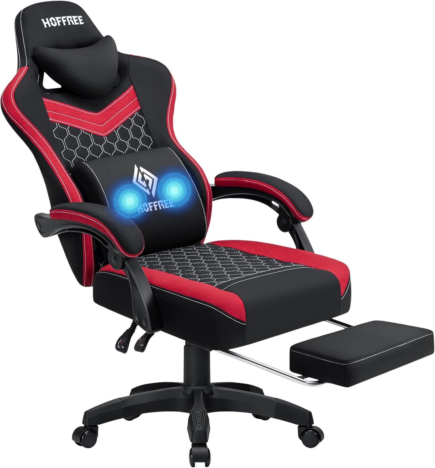 Amazon.com: HOFFREE Gaming Chair Computer Chair Fabric with Pocket ...
