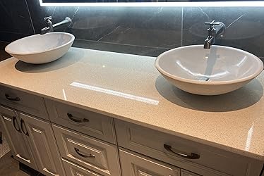 Durx-litecrete Concrete 16" Bathroom Vessel Sink, Round Bathroom Sink ...