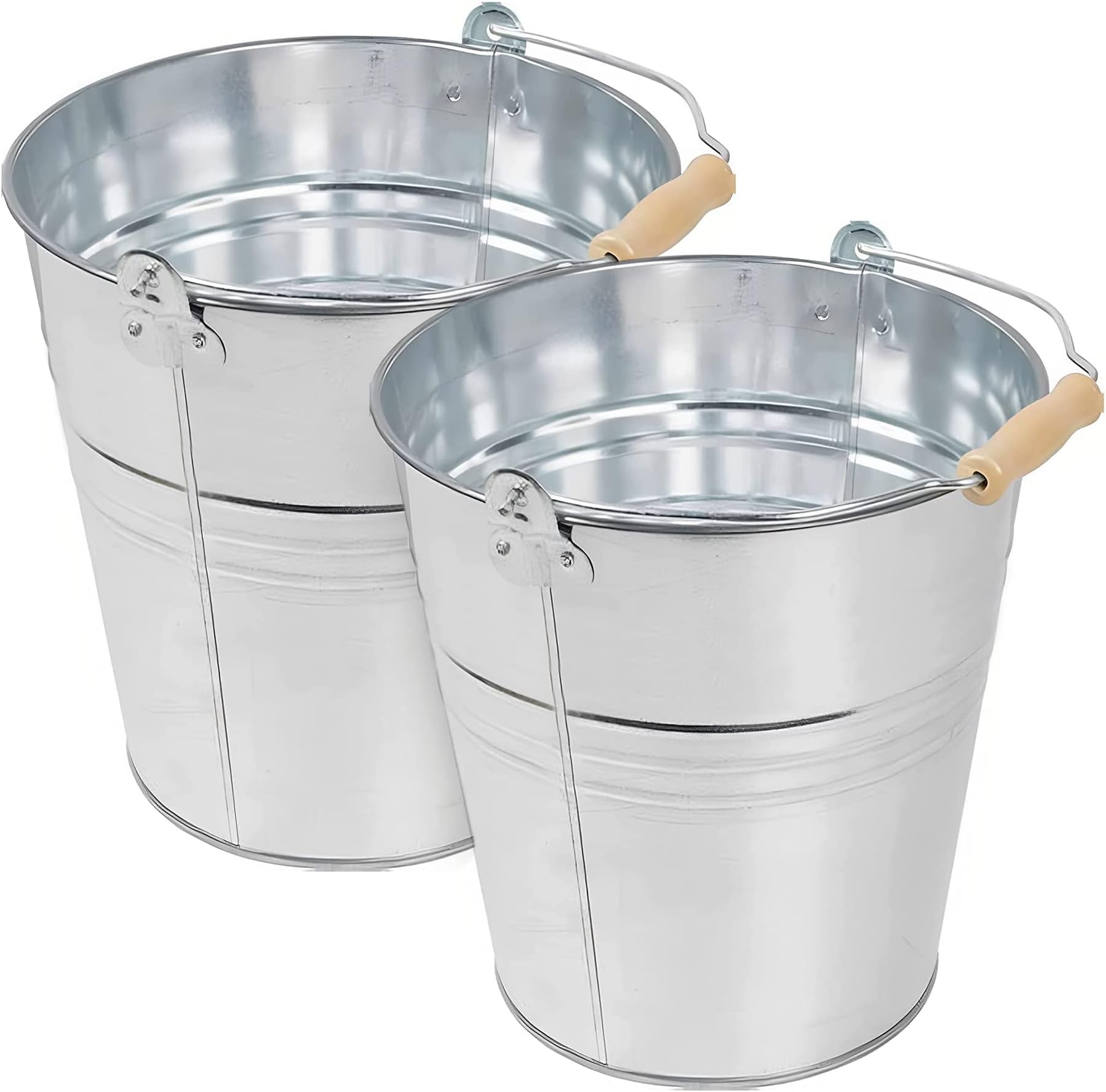 Highlands Galvanised Bucket | 7 L or 12 L Heavy Duty Metal Pail Water ...