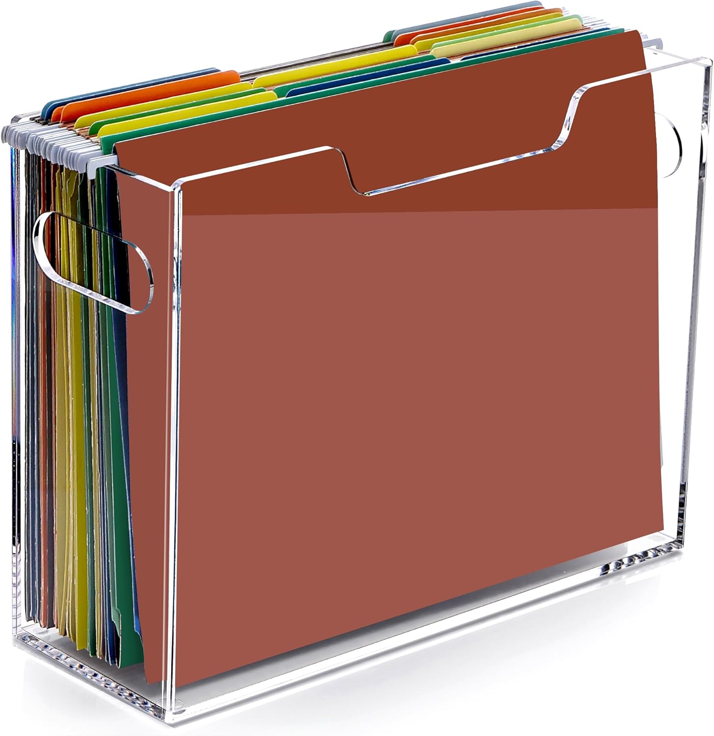 Amazon.com : Tfirhuoe Clear File Box Hanging File Folder Organizer ...