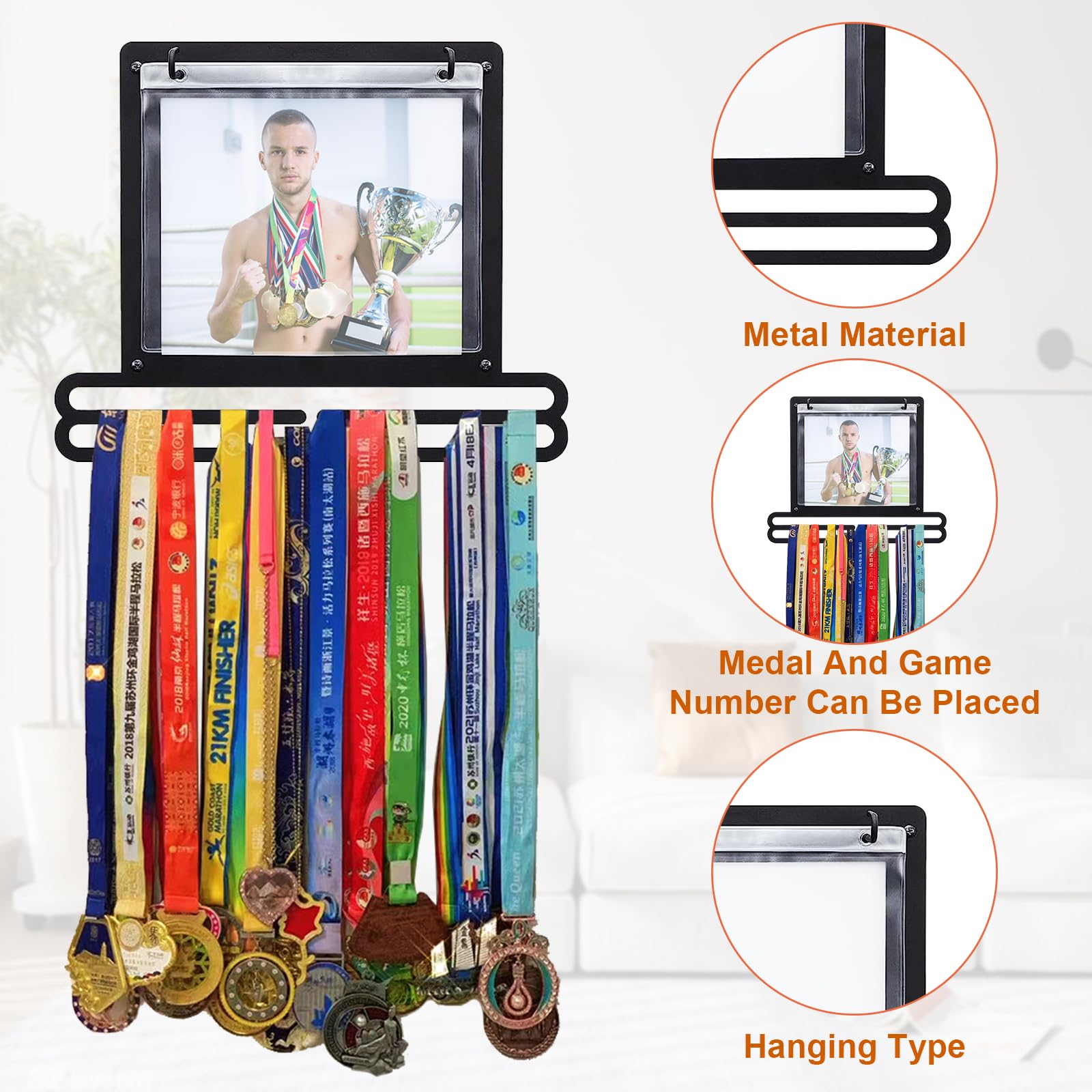 Snapklik.com : Voittozege Awards Display Rack Medal Hanger Running Race ...