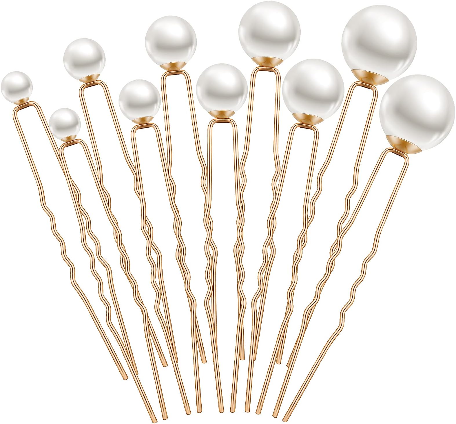 Amazon.com : Charonle 32 Pieces Wedding Pearl Hair Pins Bridal Pearl ...