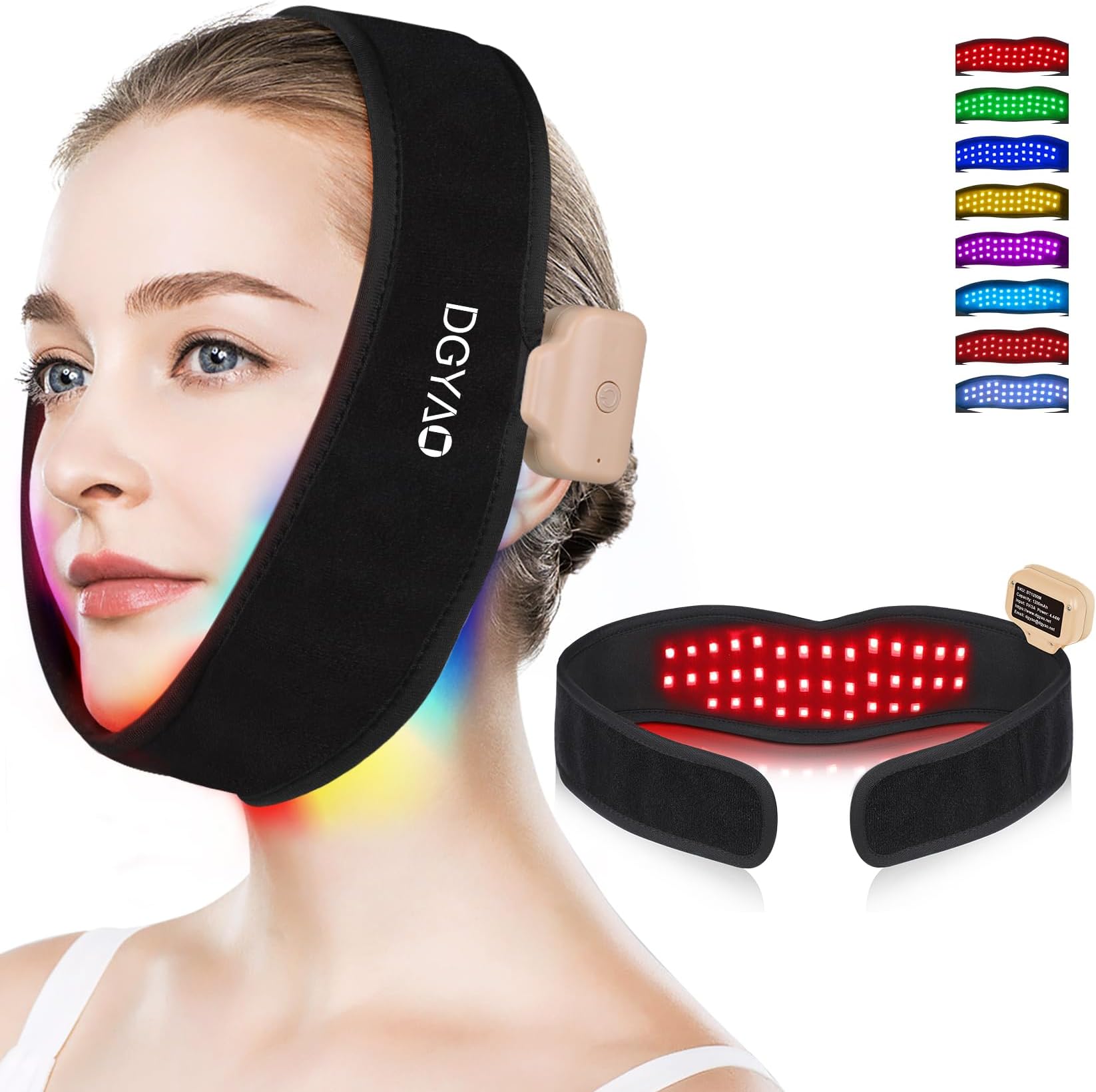 Amazon.com: TUOB Red Light Therapy for Neck Chin Firming V Face Lifting ...